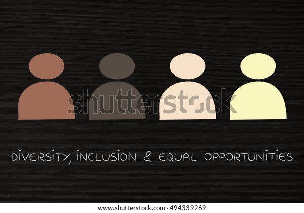 Diverse Inclusive Workplace Concept Minimalistic Illustration Stock ... Diverse Inclusive Workplace Concept Minimalistic Illustration Stock ...