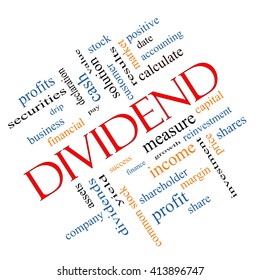 Dividend Word Cloud Concept Angled Great Stock Illustration 413896747 ...