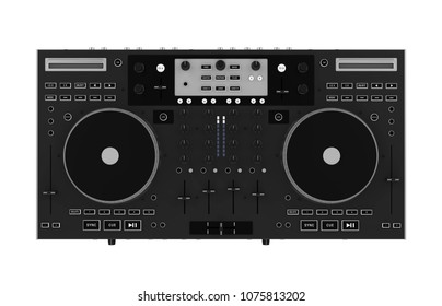 Ilustrasi Stok Dj Turntable Isolated Top View 3d 1075813202 | Shutterstock