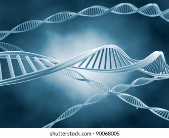 Dna 3d Render Stock Illustration 90068005