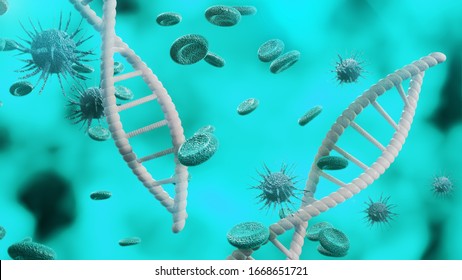Dna Cell Structure Biology Microscope Virus Stock Illustration 1668651721