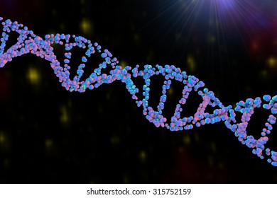 Dna Chains Built Bubbles Scientific Background Stock Illustration ...