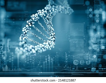 Dna Concept Design 3d Render Stock Illustration 2148121887 | Shutterstock
