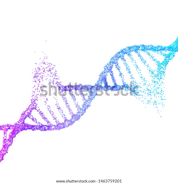 Dna Destruction 3d Render Isolated Stock Illustration 1463759201