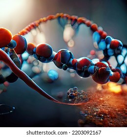 Dna Helix 3d Mutations Under Microscope Stock Illustration 2203092167 ...
