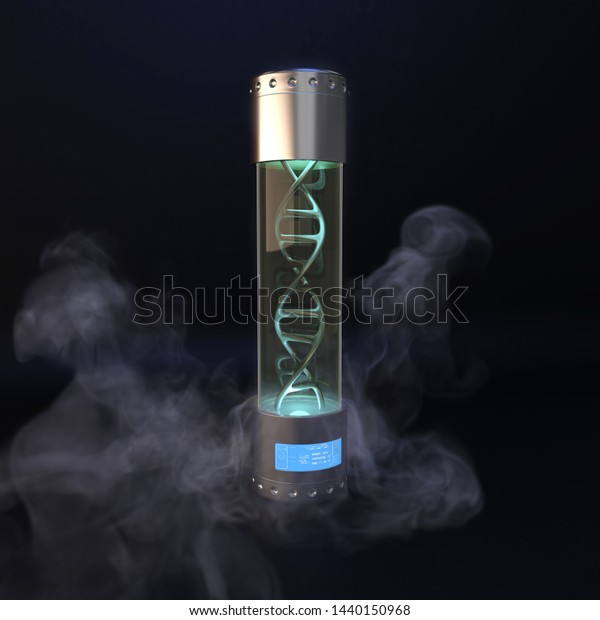 Dna Inside Capsule Science Background 3d Stock Illustration 1440150968 ...