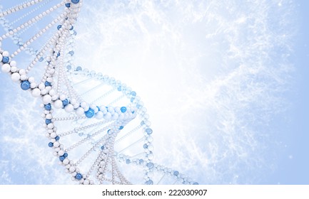 Dna Model On Blue Gradient Background 스톡 일러스트 222030907 | Shutterstock