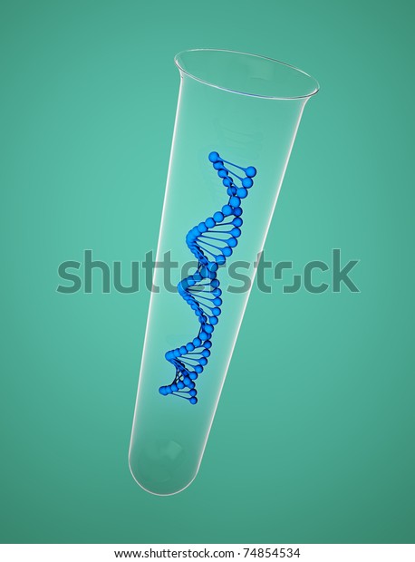 Dna String Test Tube Stock Illustration 74854534