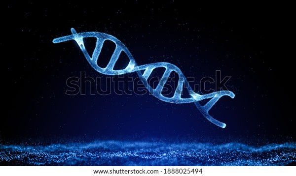 Dna Structure Dark Background Science Medicine Stock Illustration ...