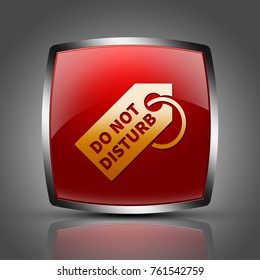 Do Not Disturb Button Isolated 3d Stock Illustration 761542759 ...