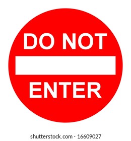 Do Not Enter Warning Sign On Stock Vector (Royalty Free) 11738971