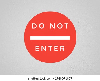 Do Not Enter Words Creative Red Stock Illustration 1949071927 ...