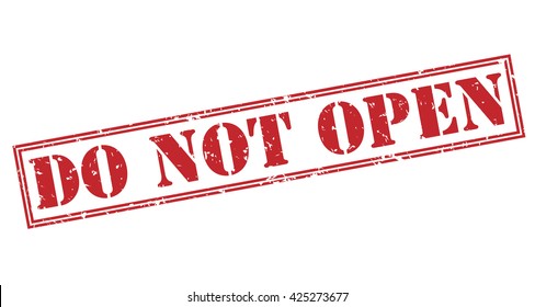 Do Not Open Stamp Stock Illustration 425273677 | Shutterstock