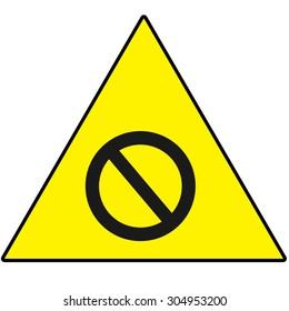 No Entry Sign Triangle Sign On Stock Vector (Royalty Free) 1777120694