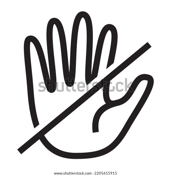Do Not Touch Hand Icon Stop Stock Illustration 2205615915 | Shutterstock