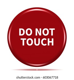 Dont Touch Text Warning Stop Sign Stock-vektor (royaltyfri) 723075292 ...