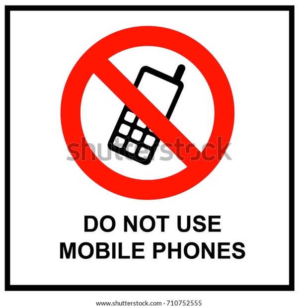 Do Not Use Mobile Sign Stock Illustration 710752555