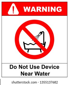Do Not Use This Device Bathtub Stock Illustration 1355137682 | Shutterstock