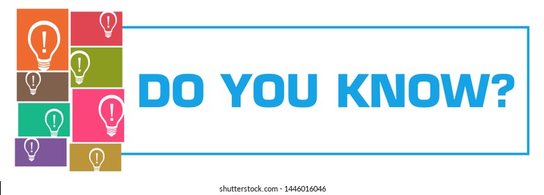 Do You Know Concept Image Text Stock Illustration 1446016046 | Shutterstock