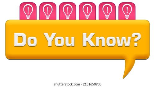 Do You Know Concept Image Text Stock Illustration 2131650935 | Shutterstock