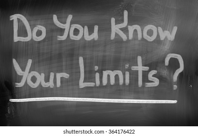 Do You Know Your Limits Concept Stock Illustration 364176422 | Shutterstock