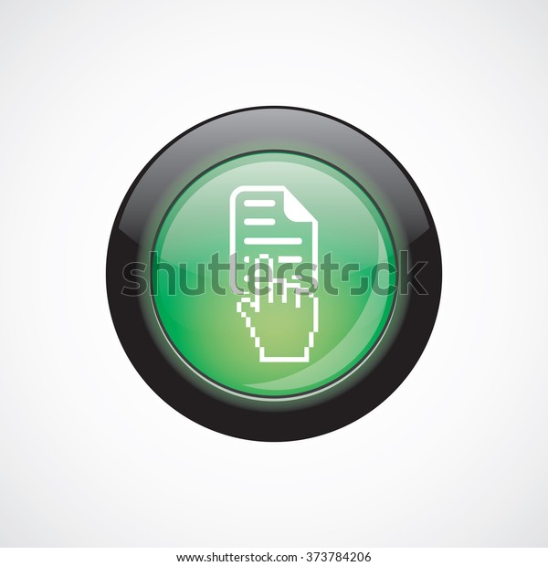 Document Button Icon On White Background Stock Illustration 373784206 ...