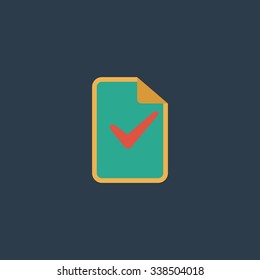 Document Check Mark Colored Simple Icon Stock Illustration 338504018 ...