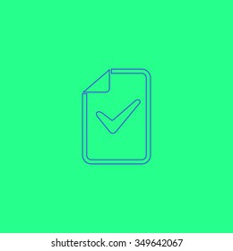 Document Check Mark Simple Outline Illustration Stock Illustration ...