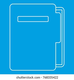 Document Folder Icon Blue Outline Style: ilustrações stock 768335422 ...