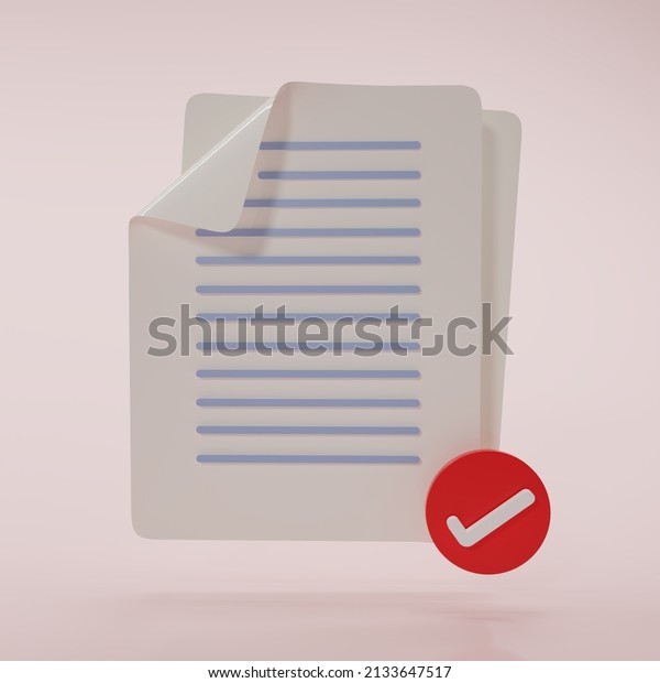Document Icon Check Mark Graphic Web Stock Illustration 2133647517 ...