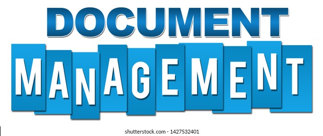Document Management Text Written Over Blue Stock Illustration ...
