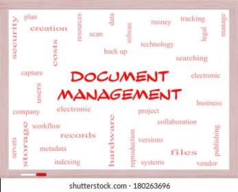Document Management Word Cloud Concept On Stock Illustration 180263696 ...