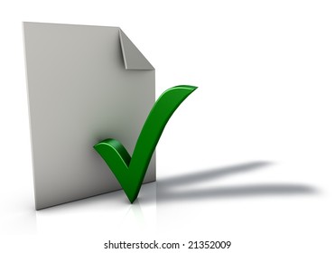 Document Paper Tick Icon Stock Illustration 21352009 | Shutterstock