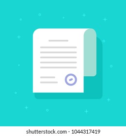 Document Stamp Icon Flat Cartoon Paper Stock Illustration 1044317419 ...