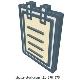 Document Top Right View 3d Icons Stock Illustration 2146984375 ...