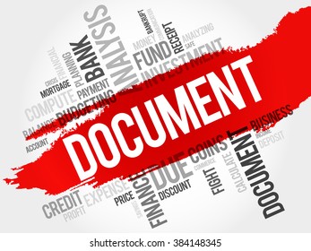Document Word Cloud Business Concept Stock Illustration 384148345 ...