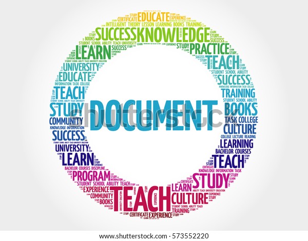 Document Word Cloud Business Concept Stock Illustration 573552220