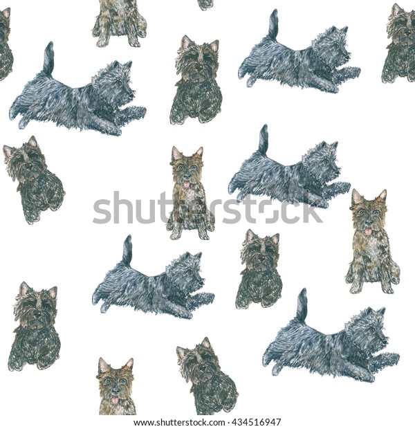 Dogs Pattern Cairn Terrier Stock Illustration 434516947 | Shutterstock