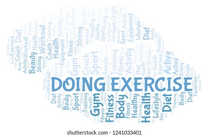 Doing Exercise Word Cloud 스톡 일러스트 1241033401 | Shutterstock