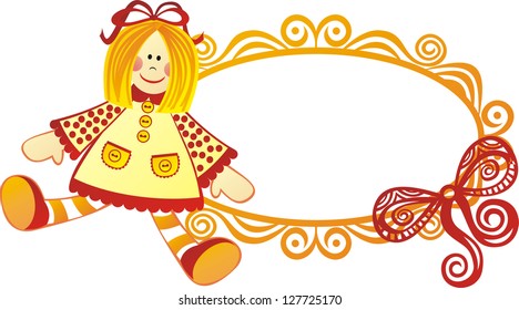 Doll Pattern Frame Illustration Stock Illustration 127725170 | Shutterstock