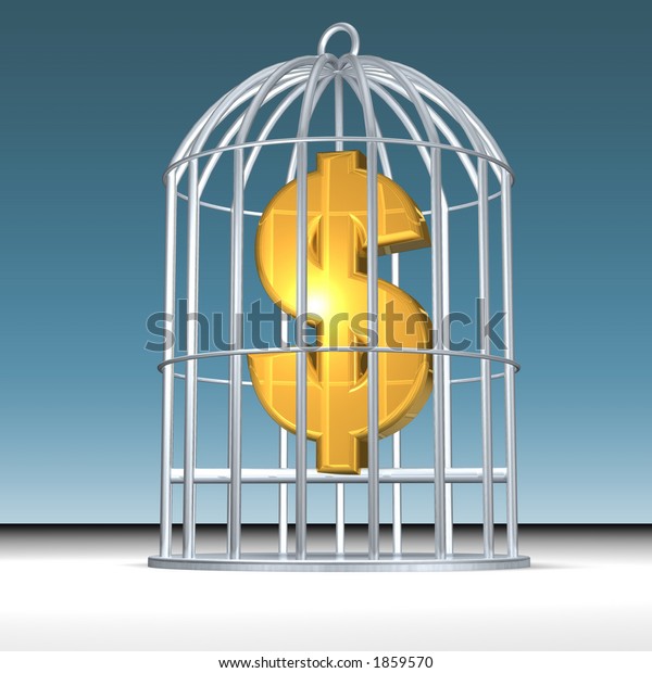 Dollar Symbol Inside Cage Stock Illustration 1859570 | Shutterstock