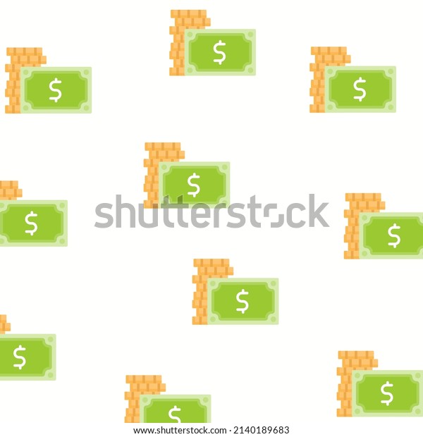 Dollar Texture Background On White Background Stock Illustration ...
