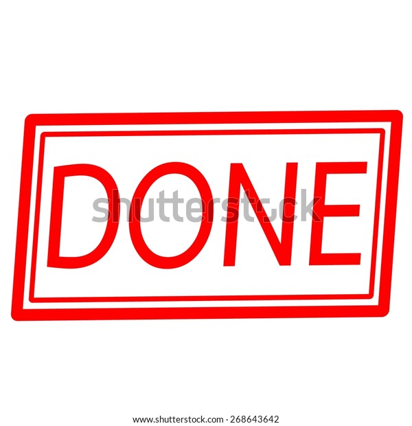 Done Red Stamp Text On White Stock Illustration 268643642 | Shutterstock