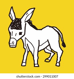 Cartoon Donkey Outline Drawing Stock Illustration 82576207