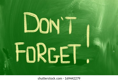 Dont Forget Concept Stock Illustration 169442279 | Shutterstock