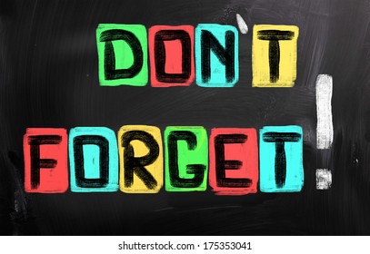 Dont Forget Concept Stock Illustration 175353041 | Shutterstock