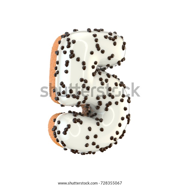 Donut Number 5 3d Render Donut Stock Illustration 728355067 | Shutterstock