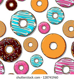 Donut Seamless Texture Raster Version Stock Illustration 128741960 ...