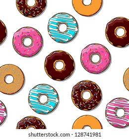 Donut Seamless Texture Raster Version: ภาพประกอบสต็อก 128741981 ...