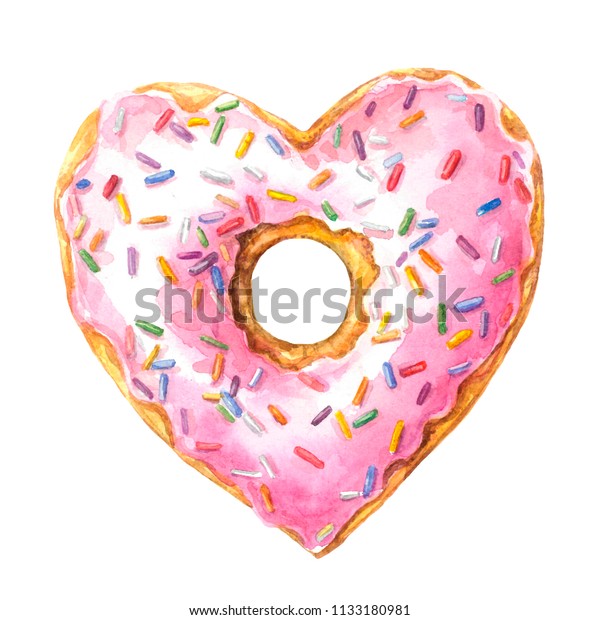 Donut Shape Heart Stock Illustration 1133180981